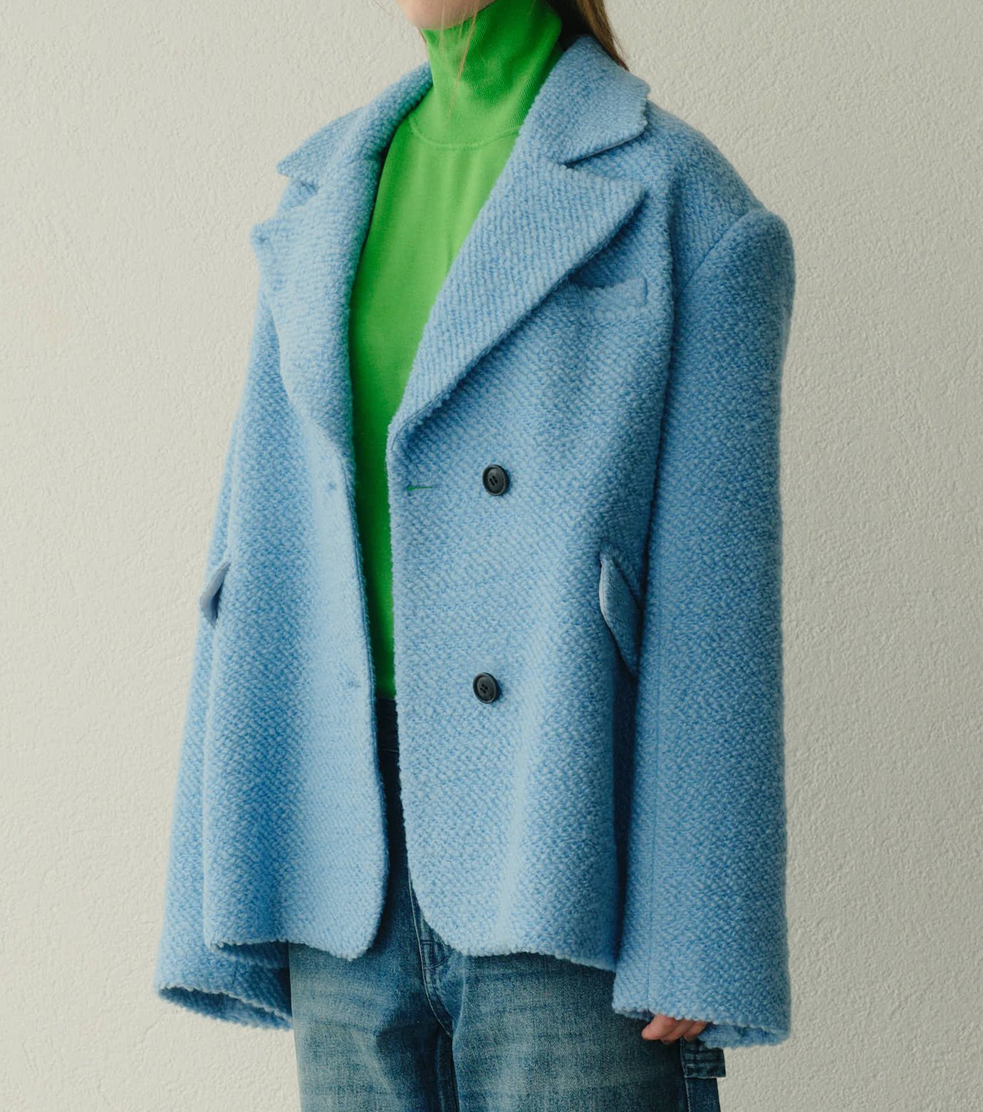 ル シェル ブルー - LE CIEL BLEU | Roving Tweed Oversized | RESTIR リステア