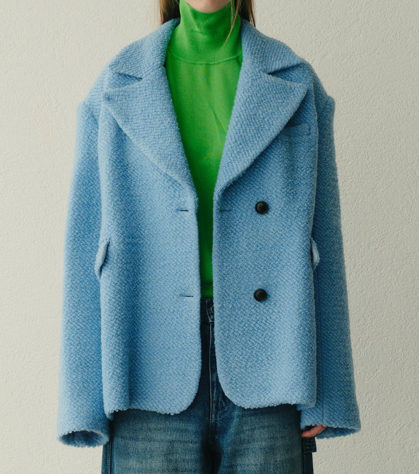 ル シェル ブルー - LE CIEL BLEU | Roving Tweed Oversized | RESTIR リステア