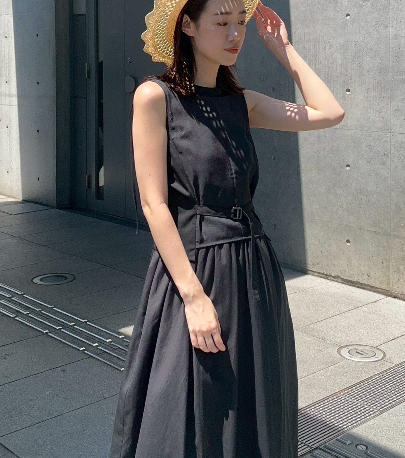 ル シェル ブルー - LE CIEL BLEU | Bi-Material Fit and Flare | RESTIR リステア