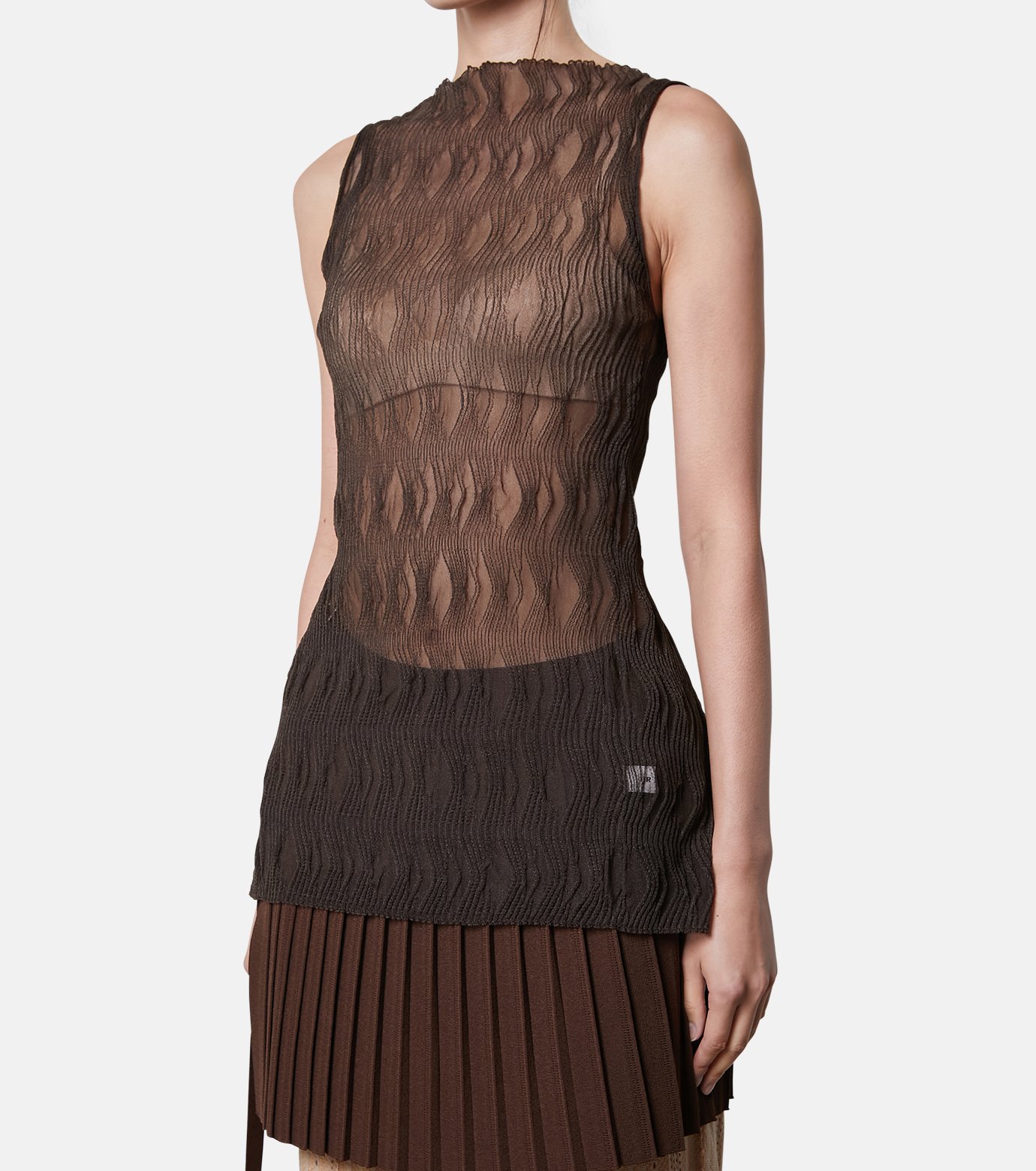 アイレネ - IRENE | Wave Pattern Knit Tops-Brown-36の通販 | RESTIR リステア